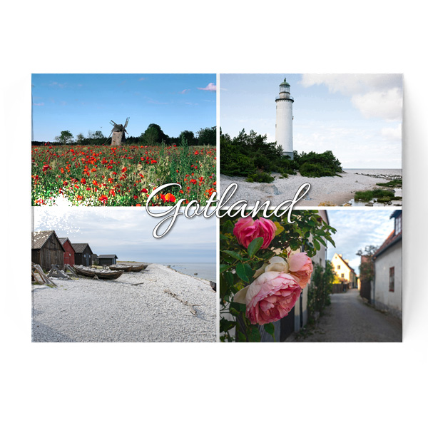 Vykort Gotland Kollage - Kalenderspecialisten