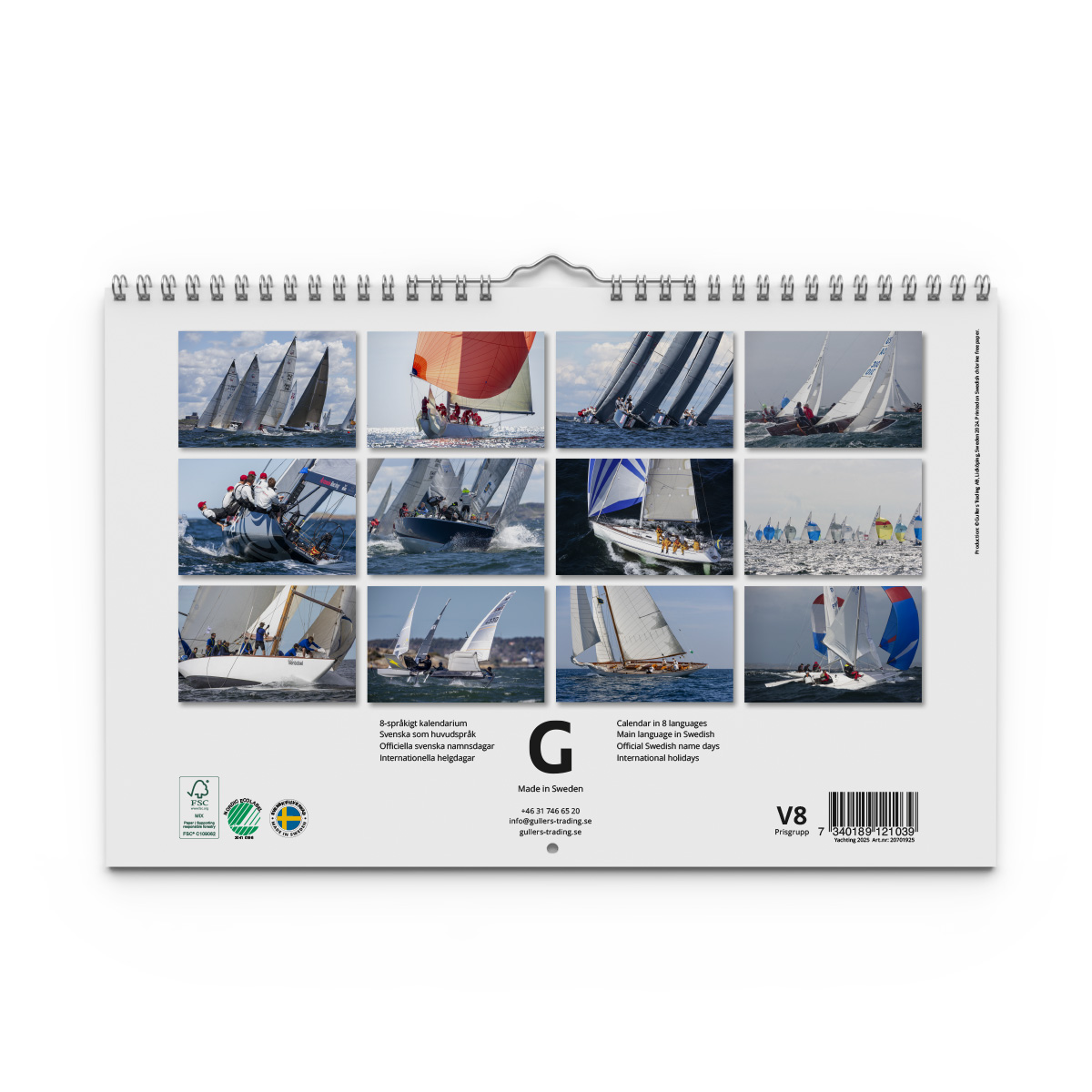 Väggkalender Yachting 2025: Häftiga bilder på segelbåtar ...