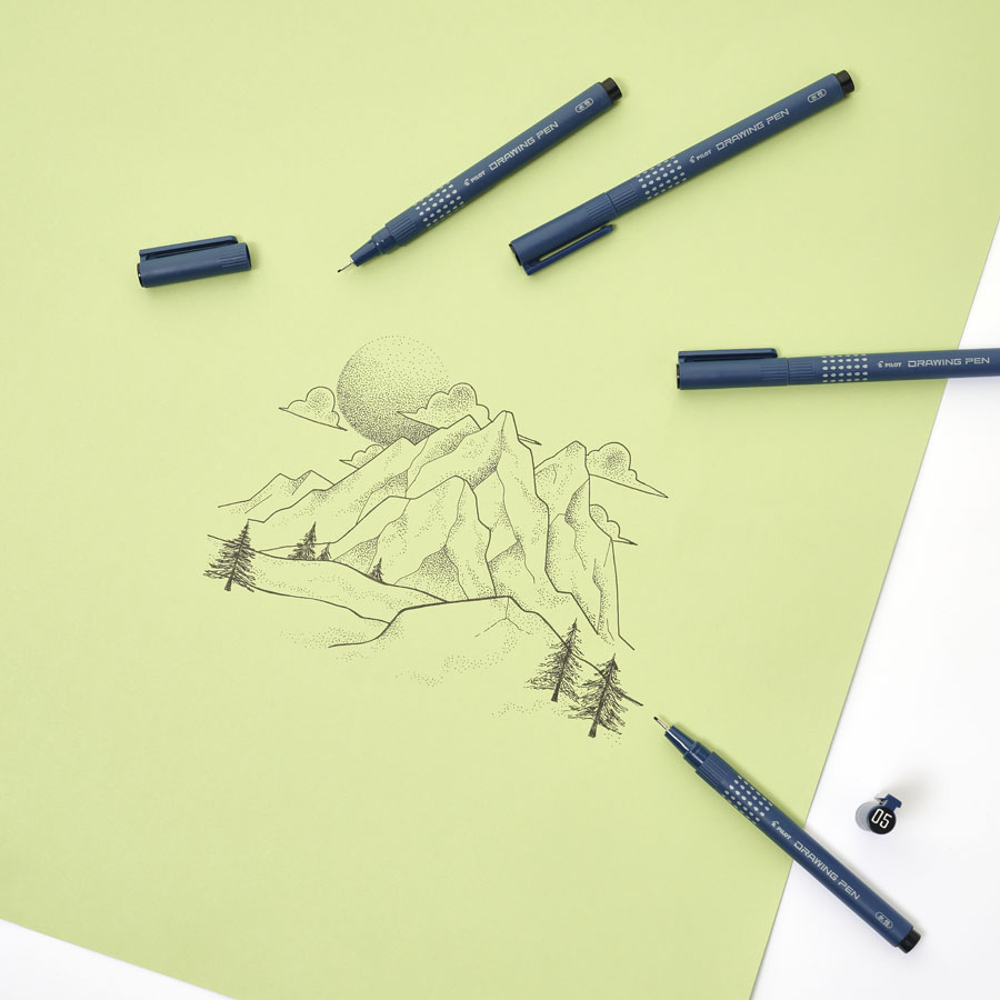 Fineliner Drawing Pen 0.5 Svart: Precision och skarpa linjer ...