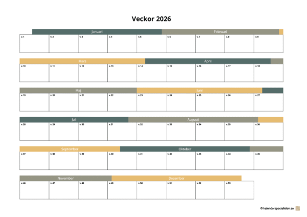 Gratis kalender | Ladda ner & skriv ut